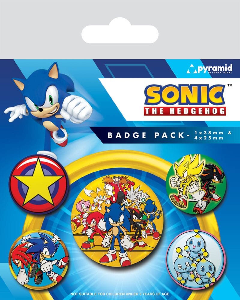 Sonic the Hedgehog Ansteck-Buttons 5er-Pack Speed Team, 7,78
