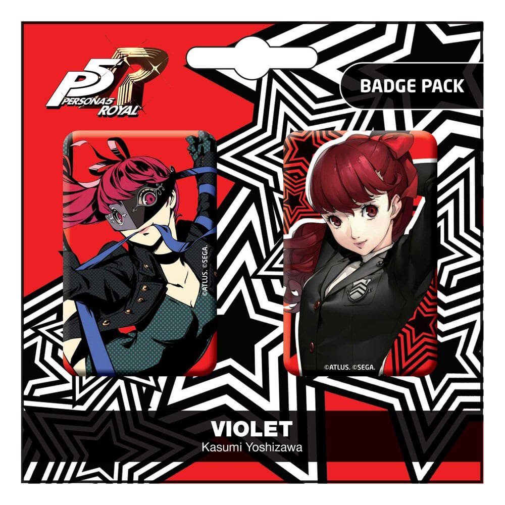 Persona 5 Royal Ansteck-Buttons Doppelpack Violet / Kasumi Yoshizawa, 9 ...